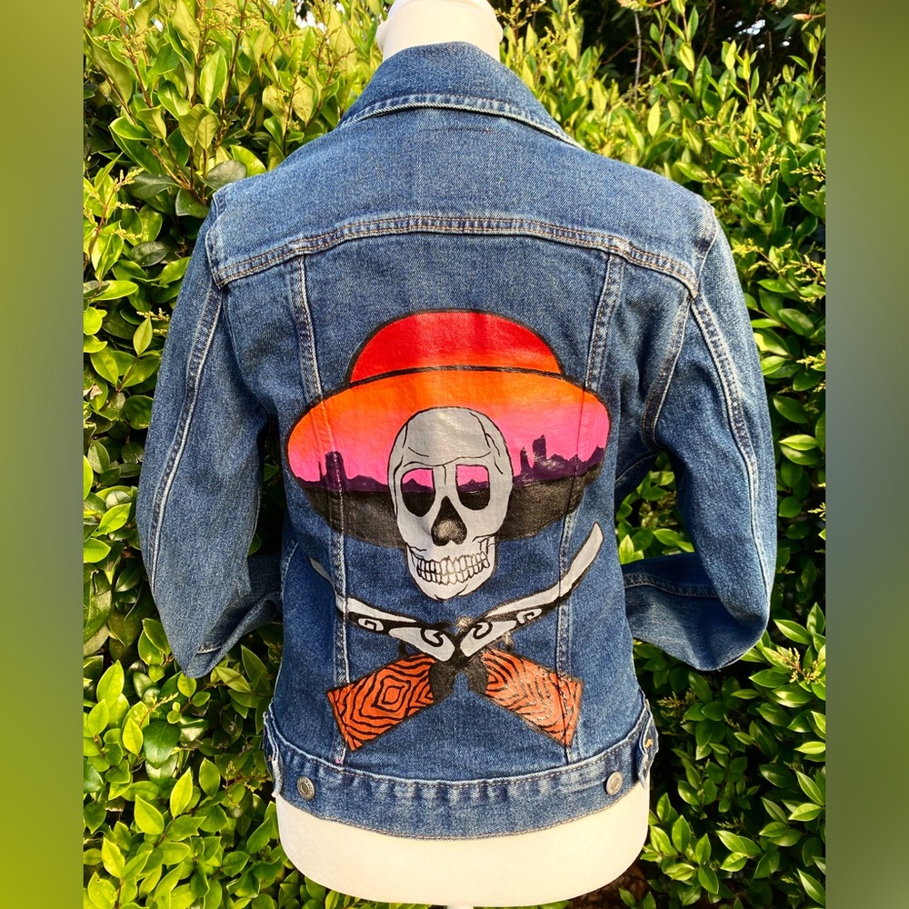 Desert Outlaw Double Shotgun Hand Painted Vintage Den… - Gem